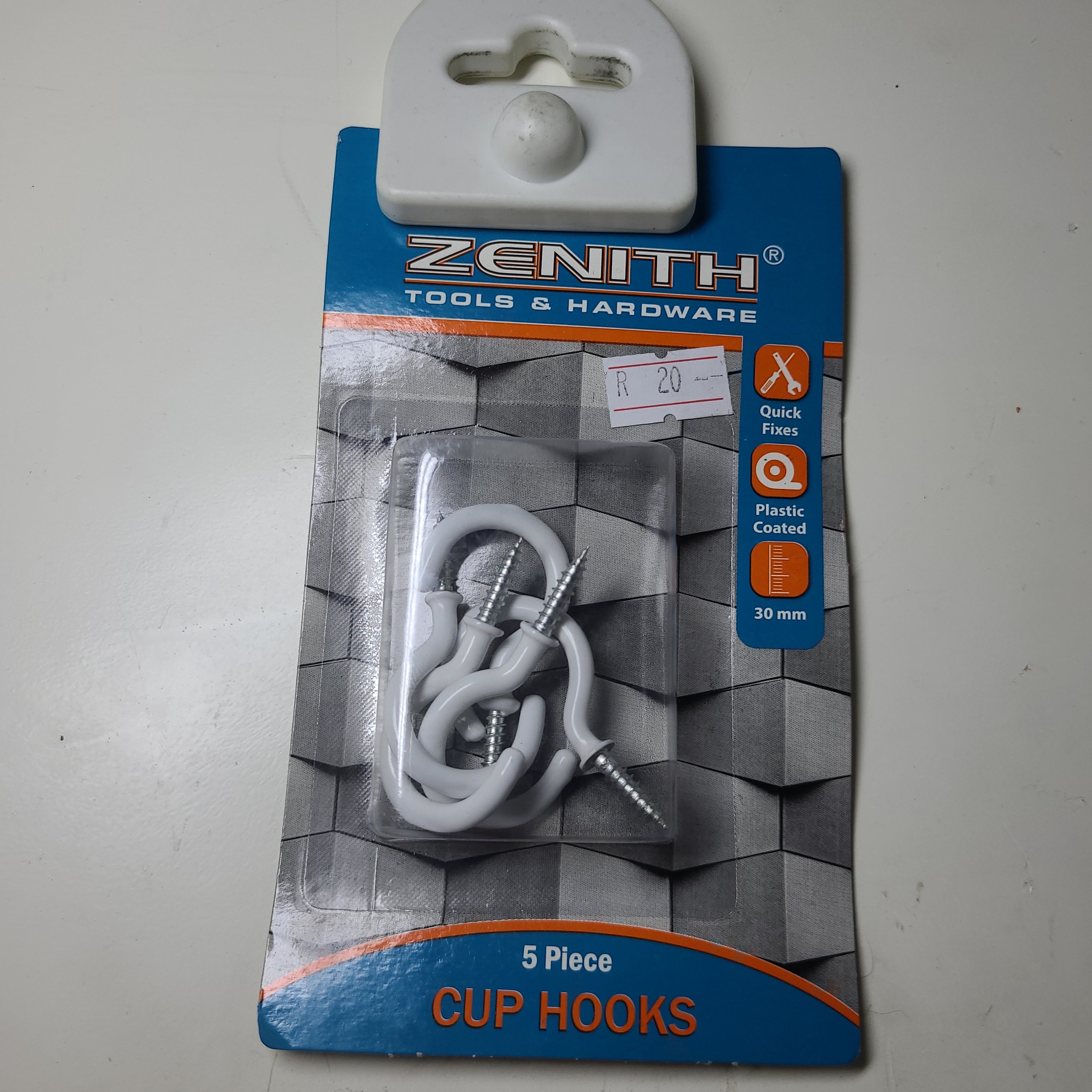 30mm Plastic Cup Hooks(5 pack) – SA Liquidation centre
