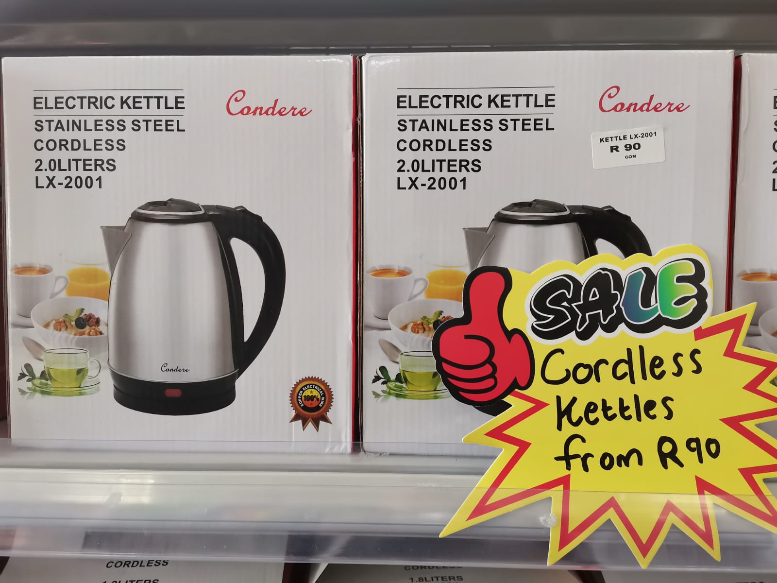 CONDERE ELECTRIC STAINLESS STEEL KETTLE – SA Liquidation centre
