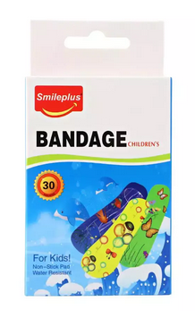 Smileplus bandages Assorted Water Resistant Bandages for Kids- 30pcs ...