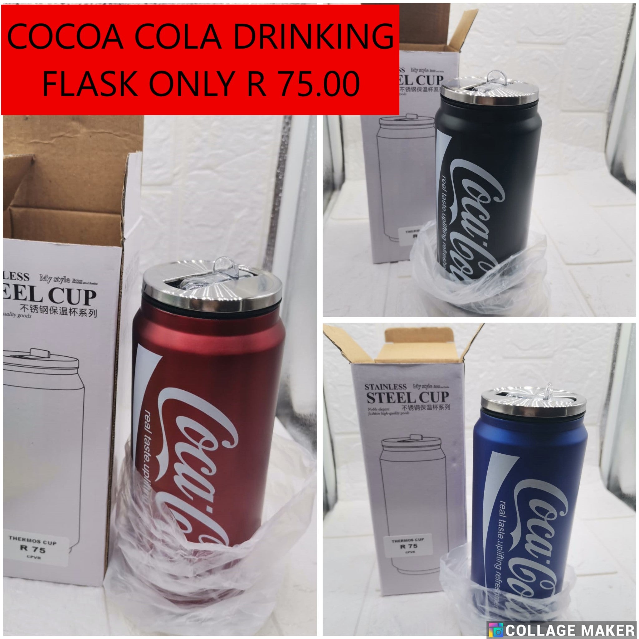 COCA COLA DRINKING FLASK-HOT N COLD 3 COLORS – SA Liquidation centre