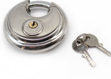 Extra-large Stainless Steel Disc-Shaped Padlock 90mm with Armor Outer ...